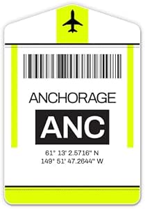Amazon.com: Squiddy Anchorage Alaska Airport Code ANC Travel Luggage ...