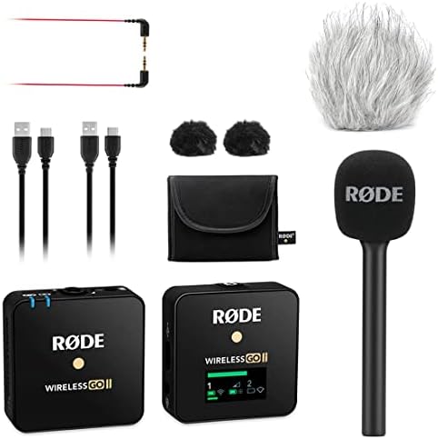 RØDE Wireless GO II Single Wireless Microphone Set + Interview GO Hand ...