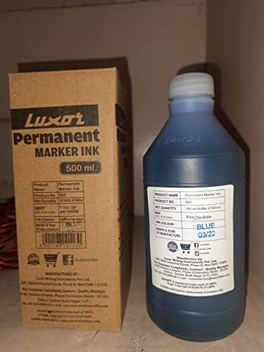 Luxor Permanent Marker Ink 500ml-993 Blue Colour : Amazon.in: Office ...