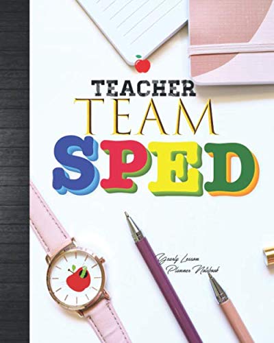 Teacher Team SPED Yearly Lesson Planner Notebook: Cute Special ...