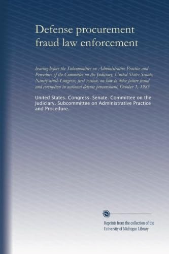 Defense procurement fraud law enforcement: United States. Congress ...