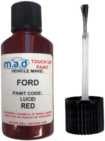 M.A.D PAINTS TOUCH UP CAR PAINT 30ML BOTTLE FOR FORD LUCID RED ...