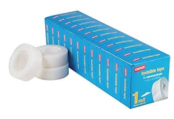 Staples Invisible Tape 12 Pack (Each 36 yards) (24 Pack) : Amazon.in ...