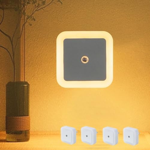 Crtivetoys Warm Night Lights Plug into Wall 4-Pack,Nightlight with ...