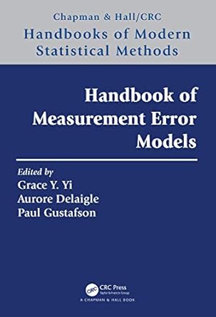 Handbook of Measurement Error Models (Chapman & Hall/CRC Handbooks of ...