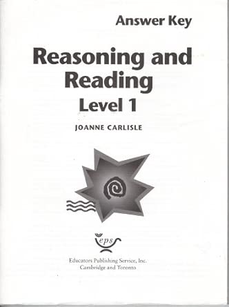 Reasoning and Reading, Level 1, ANSWER KEY (Educators Publishing ...