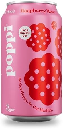 Amazon.com : Poppi Raspberry Rose Prebiotic Soda, 12 Fl Oz : Grocery ...