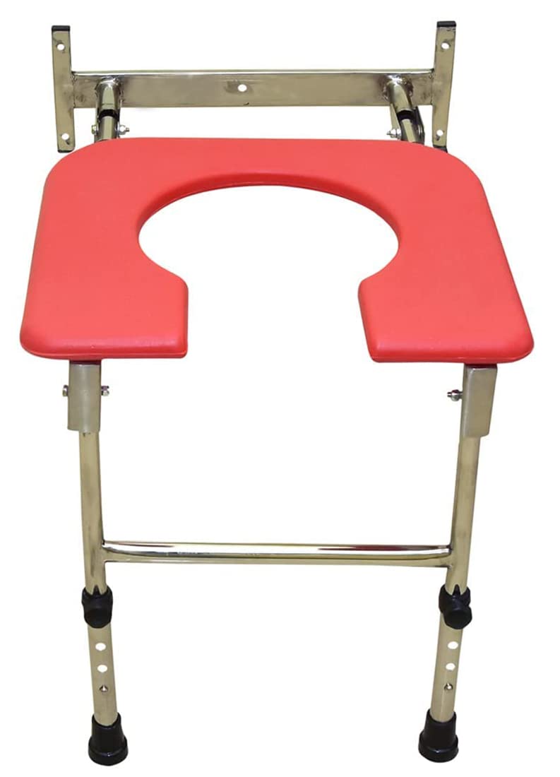 SMARTCARE Stainless Steel Wall-Mounted Foldable Commode Chair/Stool ...