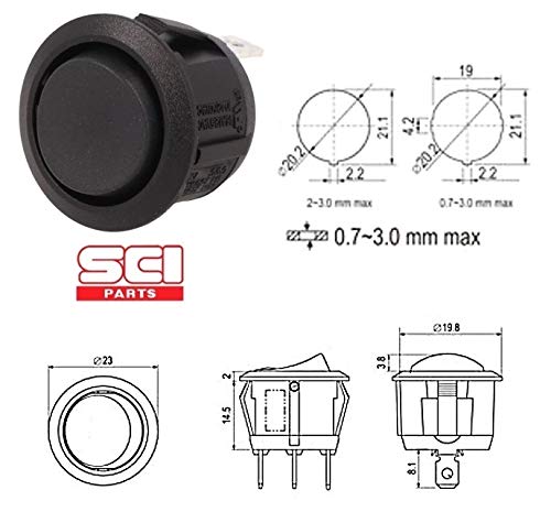 Sci R13-112c-02, Interruttore Nero A Bilanciere, On-on, Spdt 250v-10a ...