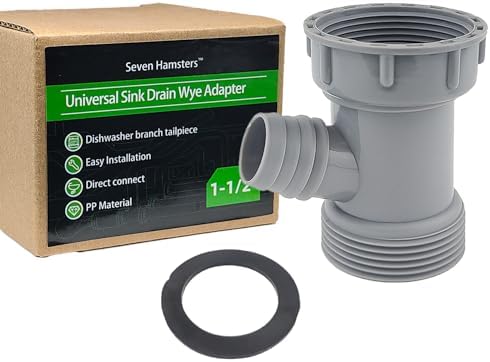 Amazon.com: Kitchen Sink Drain Pipe Adapter Wye, Y-Shaped Strainer ...