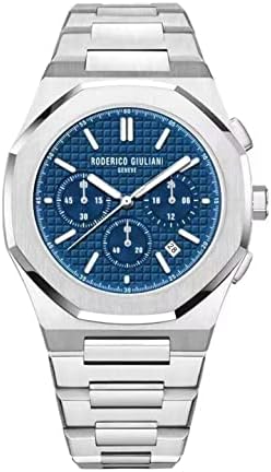 Buy RODERICO GIULIANI Analog Chronograph Blue DIAL Silver CASE Men's ...
