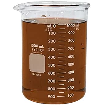 Pyrex Heavy Duty #1003-1L, 1000ml Beaker, Griffin, Low Form, Graduated (Single): Amazon.com ...