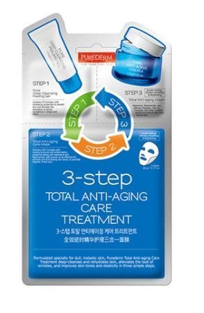 Amazon.com : PUREDERM 3-STEP Total Anti-aging Care Facial Mask ...