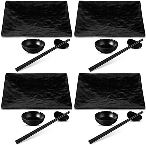 Amazon.com | Pumtus 16 Piece Japanese Sushi Plate Set, Melamine Sushi ...