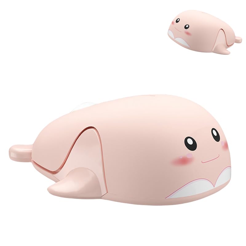 Amazon.com: Wireless Mouse Pink Cute Dolphin Shape Aesthetic Quiet ...