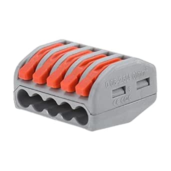 100 PCS 5 Port Wire Connectors, Lever Wire Nuts Compact Splicing Wire ...