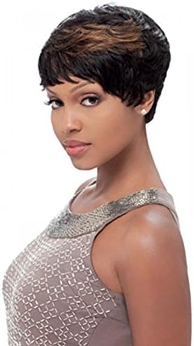 Amazon.com : Sensationnel 100% Human Hair Bump Wig - Easy 27 (1 - JET ...