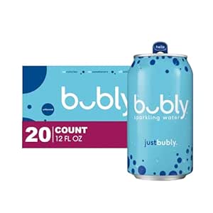Amazon.com: Bubly 20-Pack of Natural Flavored Sparkling Water 12 fl oz On-the-Go Aluminum Can ...