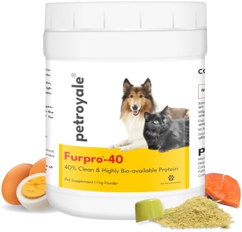 Buy Petroyale Furpro-40 - Protein Powder for Dogs & Cats - Shedding ...