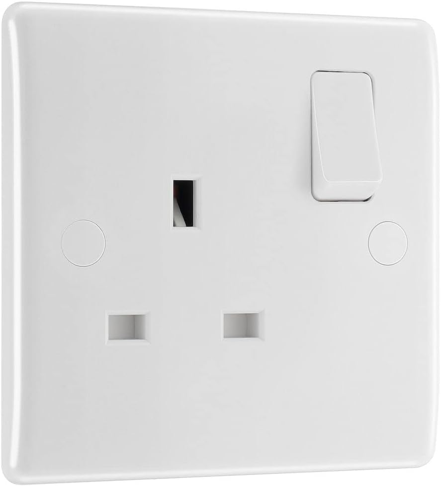 13A Double White Switched Socket & Double Surface Mount 25mm Pattress ...