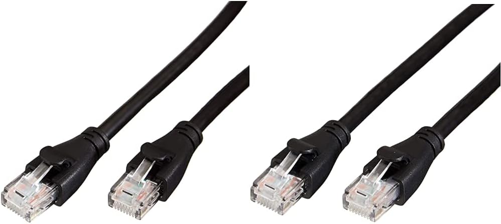 Amazon.com: Amazon Basics RJ45 Cat-6 Ethernet Patch Internet Cable - 10 Foot (3 Meters), Black ...