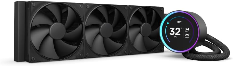 NZXT Kraken Elite 360 - AIO CPU Liquid Cooler - 360 mm Radiator - 3 x ...