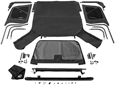 Amazon.com: Rugged Ridge | Black Diamond Soft Top | Complete Assembly w ...