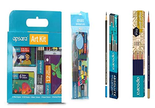 Apsara Art Kit,Apsara Scholar Kit,with Apsara Absolute & Apsara Regal ...