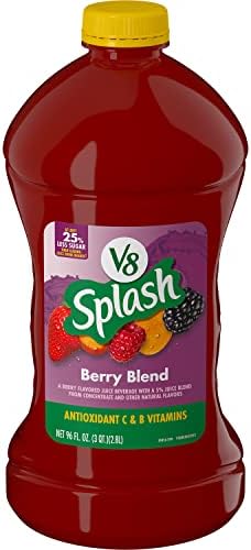 Amazon.com : V8 Splash Berry Blend Flavored Juice Beverage, 96 FL OZ ...
