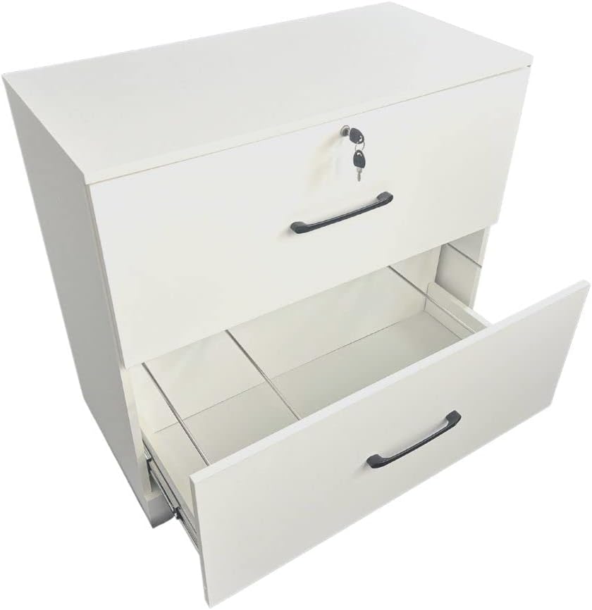 Amazon.com: JRA products File Cabinet with Lock | 2 Drawers Wooden ...
