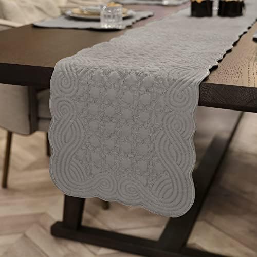 Amazon.com: Loom and Mill Quilted Table Runner Farmhouse Style, Natural ...