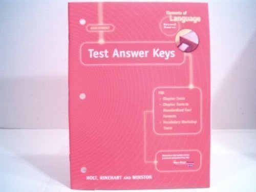 Elements of Language - Second Course - ASSESSMENT (Test Answer Keys ...