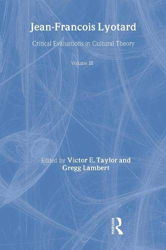 Buy Jean-François Lyotard: Jean-Francois Lyotard Vol3 (Critical ...