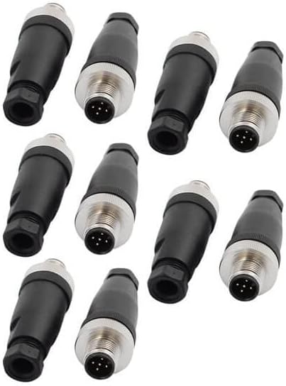 Amazon.com: 10pcs M12 A-Coding 5Pin Field Installable Connector Plastic ...
