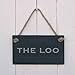 'The Loo' Slate Hanging Sign : Amazon.co.uk: Home & Kitchen