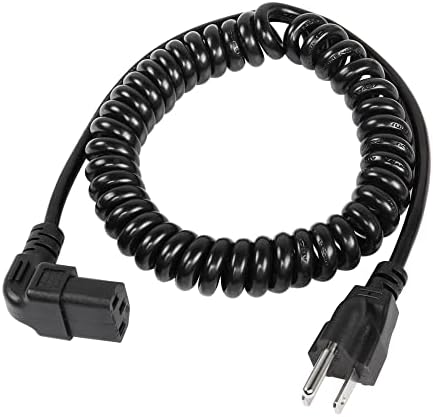 Amazon.com: CERRXIAN 4.9ft Up Angle 3 Prong Power Spring Cord, NEMA 5 ...
