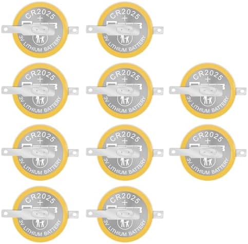 Amazon.com: EEMB 10PACK Tabbed CR2025 Battery with Solder Tabs for ...