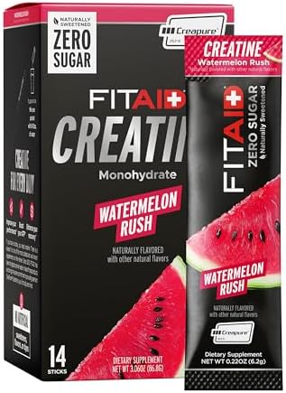Amazon.com: FITAID Creatine Monohydrate Powder, Watermelon Rush Flavor ...