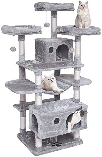 Multi-Level Cat Tower Activity Center Large Cat Tree Cat Scratching ...