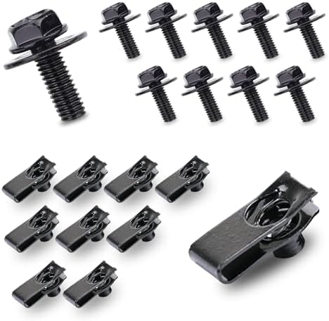 Amazon.com: Nowkont Pack-20 Car Hood Fastening Bolts, Bumper Fender ...