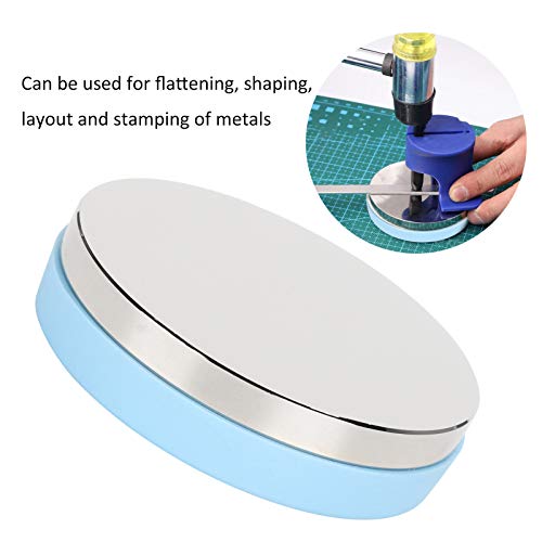 214 Professional Steel Bench Block, Rubber Cushion Base, DIY Handmade Tool, for Jewelry Stamping ...