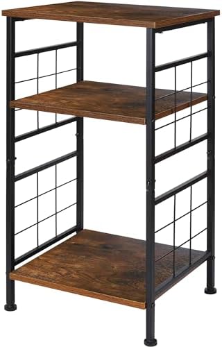 Amazon.com: Tajsoon Tall End Table 3 Tier 30 Inch Narrow Side Table ...