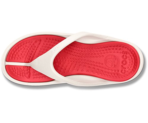 Buy crocs Unisex Athens II Oyster/Red Flip-Flops and House Slippers - 4 ...