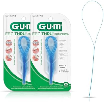 Amazon.com: GUM EEZ-Thru Floss Threaders -Braces, Bridges, & Implants ...