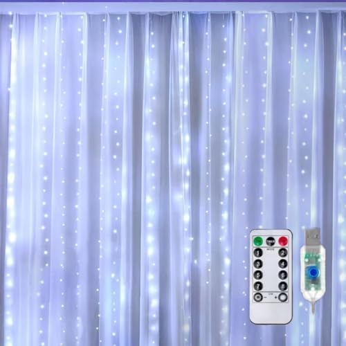 2024 New Fairy Curtain Lights for Bedroom 300 LED, Jezoll Christmas ...