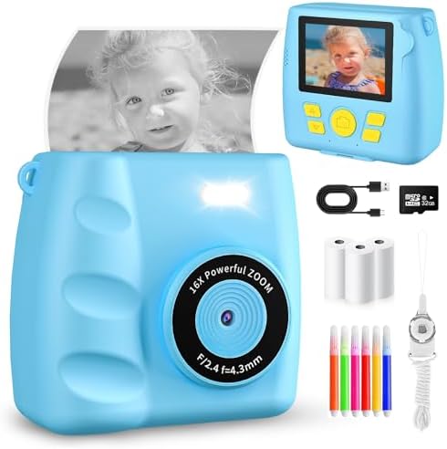 YORKOO Kids Camera for Girls Boys, Instant Camera for Kids with Print ...