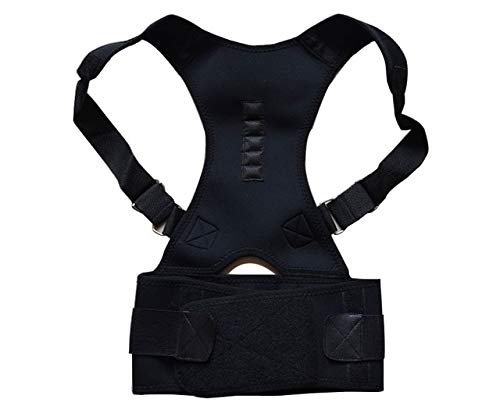 Male Female Adjustable Magnetic Posture Corrector Corset Back Brace ...