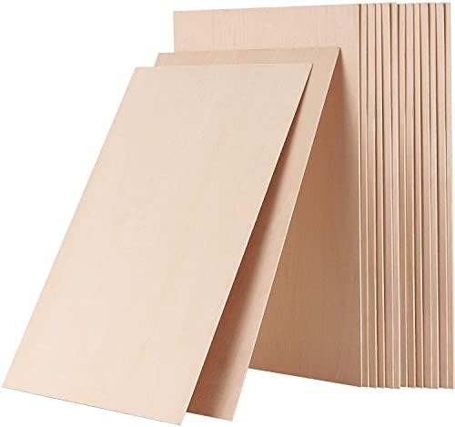 Modloan 15 Pcs Balsa Wood Sheets, Unfinished Blank Plywood Sheets, Thin ...
