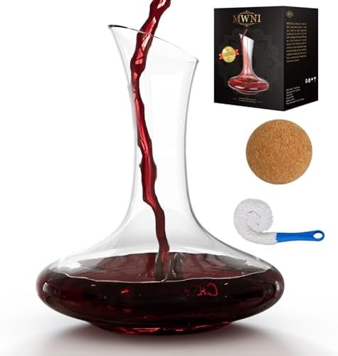 MWNI Wine Decanters,Lead Free Crystal Red Wine Decanter Set with ...