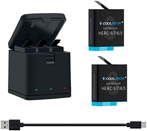 Amazon.com: Hero 8 Battery Hero 7/6/5 Black Battery 2 Packs 1220mAh ...